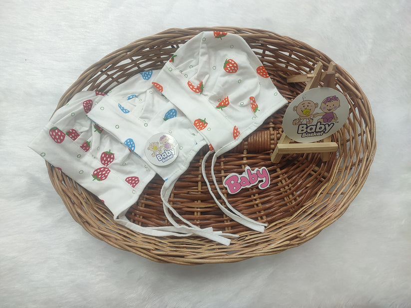 Baby Strawberry Topa (Cap) 3 pcs set – TABARIA BABY MALL